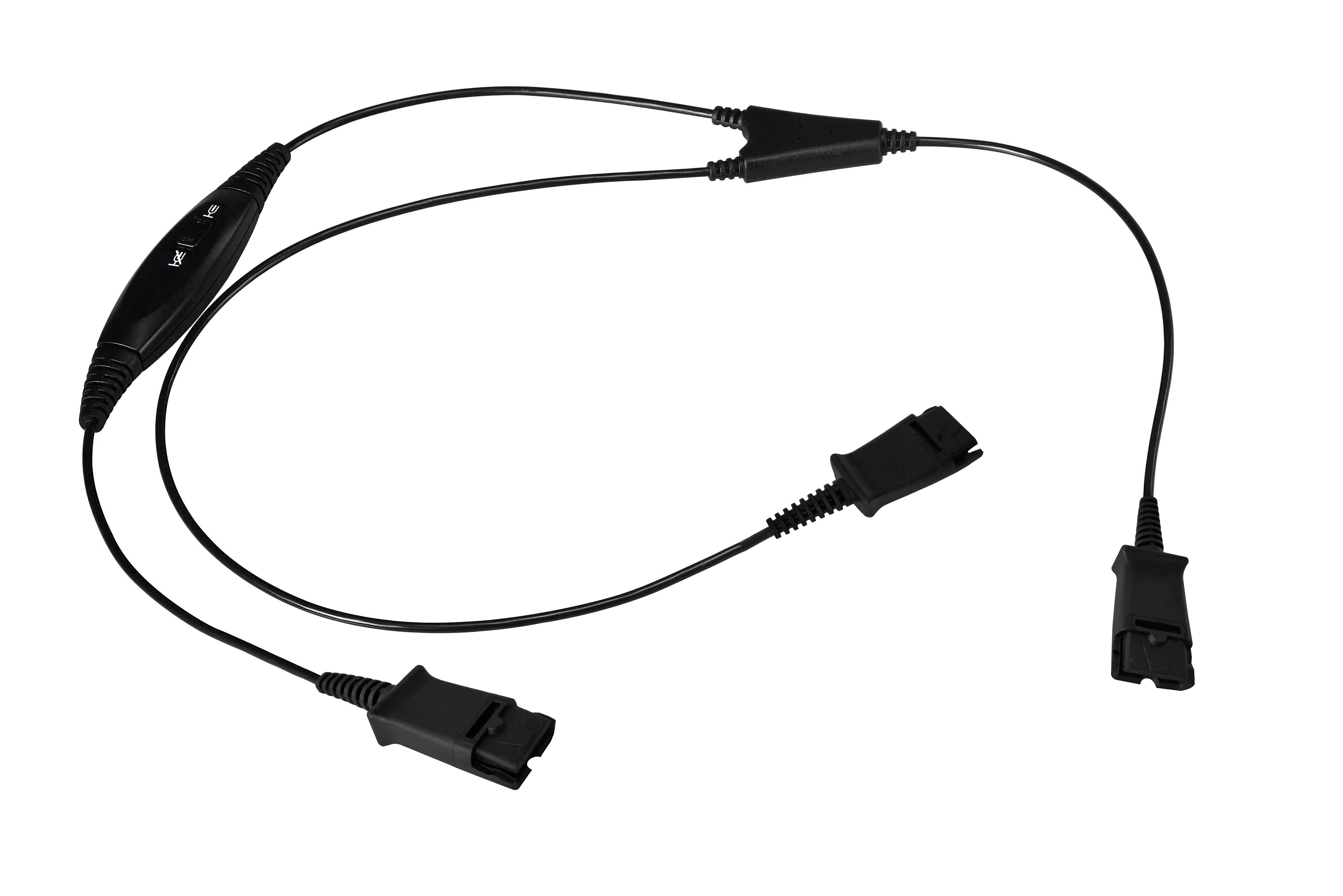 Plantronics Compatible Y-Training Cord with Rocker Switch.